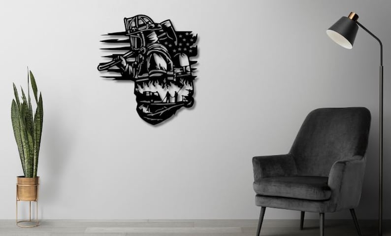 Firefighter Dxf Svg Png Files Fireman Fire - Etsy