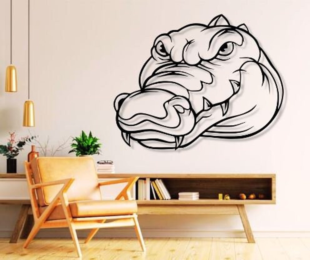 Alligator Dxf Svg Png Files , Alligator , Face , Wall Art Cut File for ...
