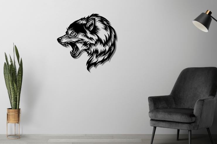 Wolf Face Dxf Svg Png Files Wild Face Animal - Etsy Australia