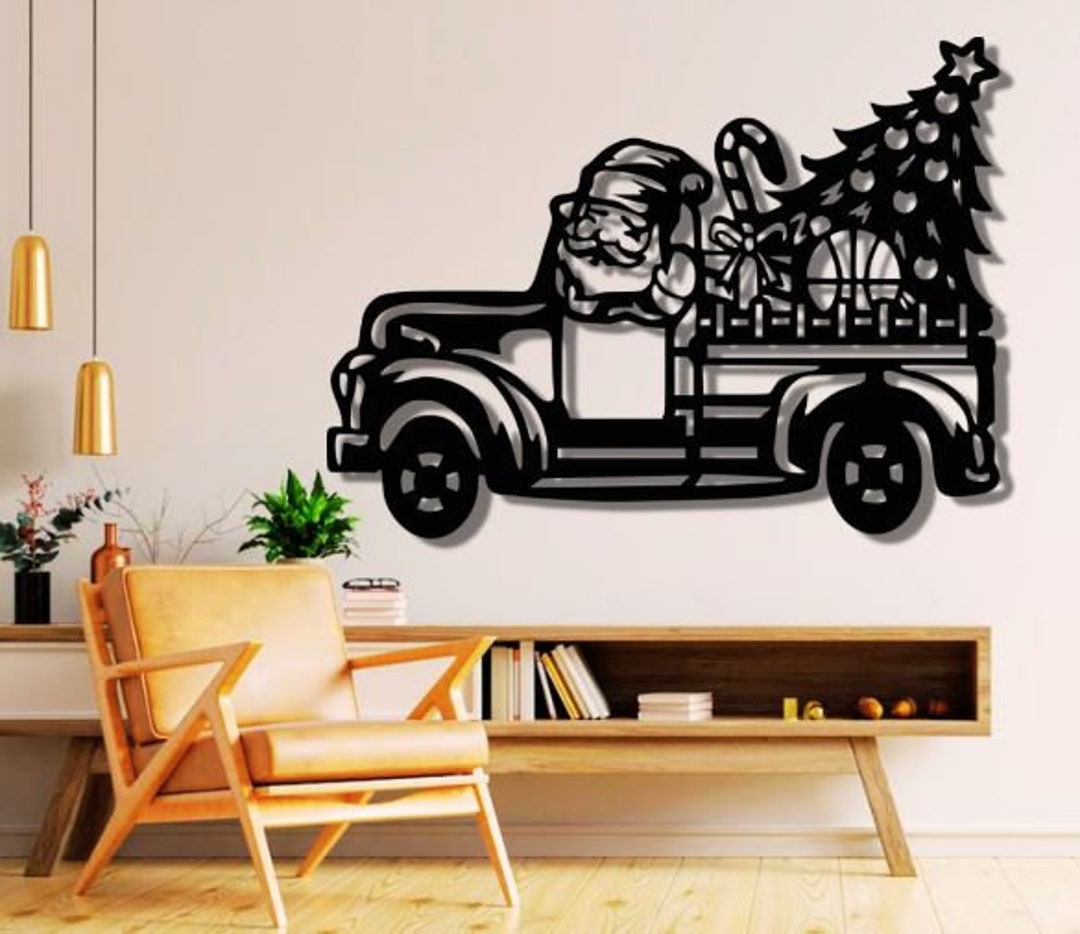Christmas Truck Dxf , Svg , Png , Files , Merry , Chistmas , Santa ...