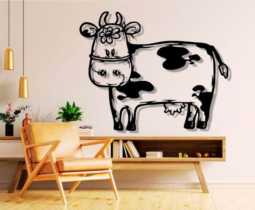 Cow Dxf Svg Png Files , Milk , Farm , Animal , Wall Art , Cut File ...