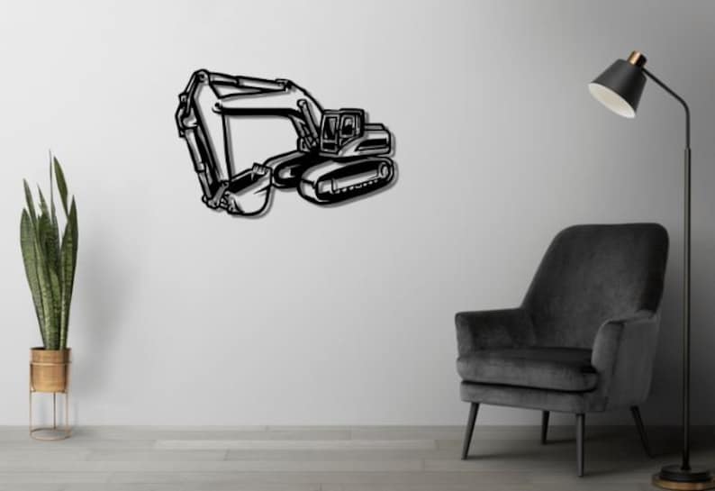 Excavator Dxf , Svg , Png , Files , Excavator , Construction , Heavy ...