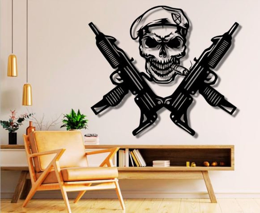 Riffles Soldier Dxf Svg Png Files Skull Soldier Warrior - Etsy