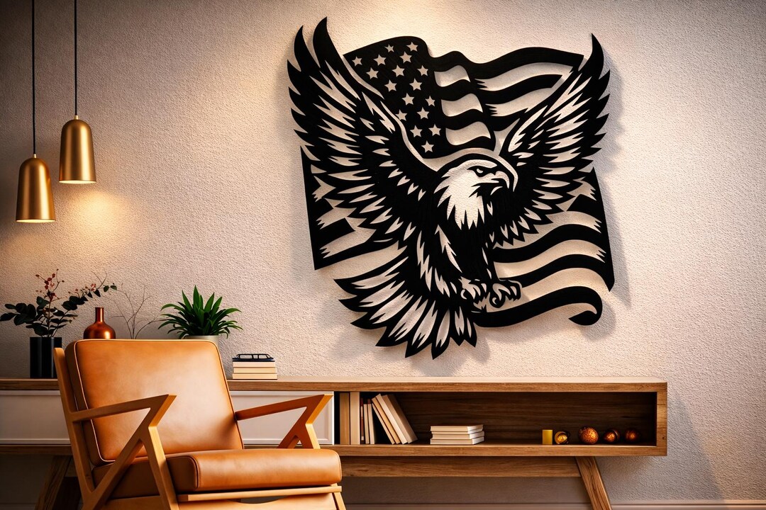 American Eagle Dxf Svg Png Files Wall Art Cut File for Cnc Laser Plasma ...