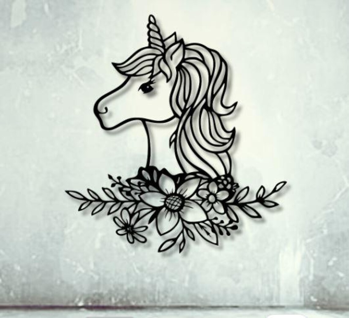 Unicorn Svg Dxf Png Files Wall Art Files, CNC Plasma Laser Cut - Etsy