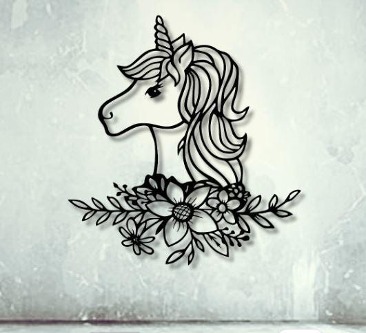Unicorn Metal Wall Art Files, CNC Plasma Laser Cut (svg, Dxf, Png) - Etsy