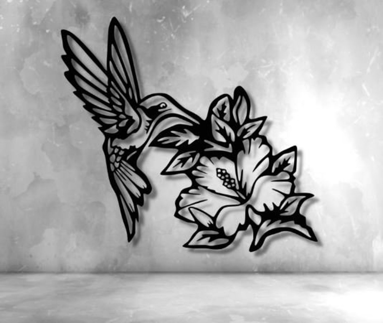 Hummingbird Flower Wall Art, Laser Cut Files (SVG, DXF, PNG) - Etsy