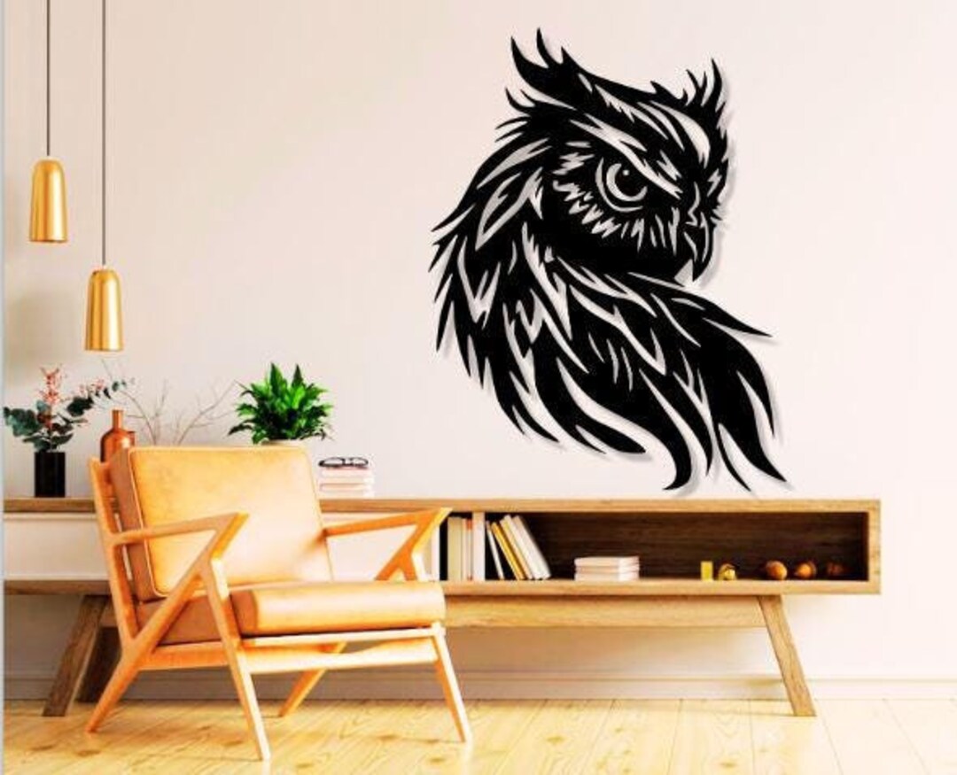 Owl Dxf Svg Png Files Wall Art Cut File for Cnc Plasma Laser Glowforge ...