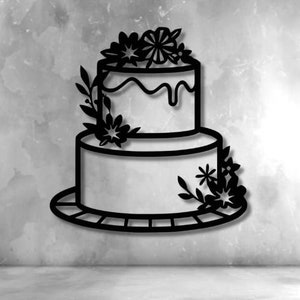 Cake Dxf , Svg , Png , Files , Bakery , Muffin , Cupcake , Wall , Art ...