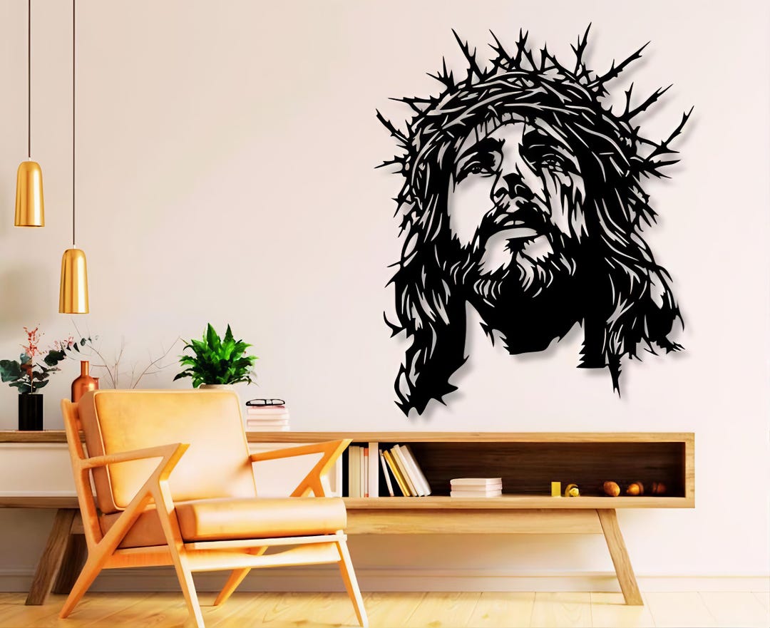 Jesus Dxf Svg Png Files Jesus Wall Art Cut for Cnc Plasma Laser Cricut ...