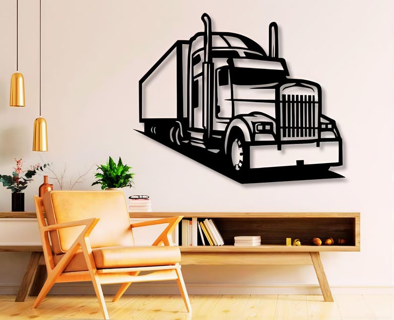 Truck Trailer Dxf , Svg , Png , Files , Big , Truck , Trailer ...