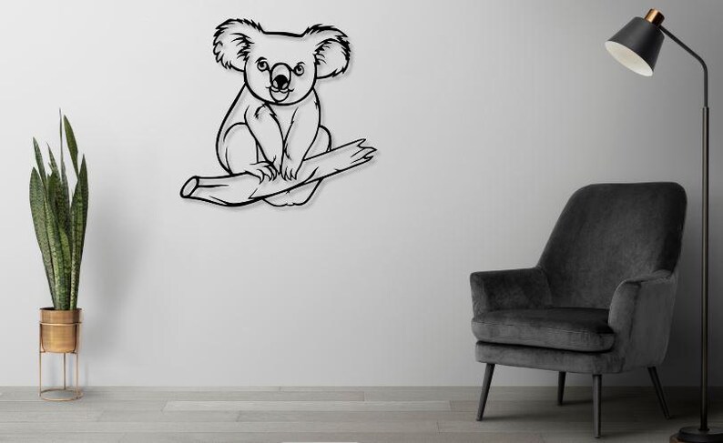 Koala Dxf Svg Png Files Koala Vector Art Cut File for Cnc Plasma Laser ...