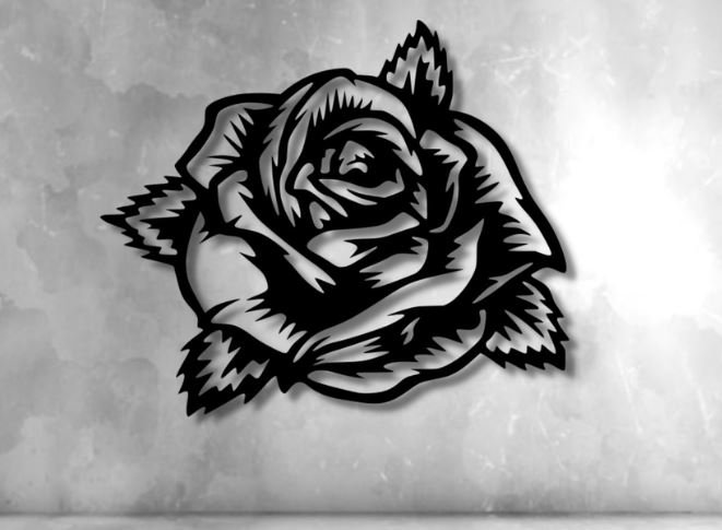 Rose Dxf Svg Png Files Rose Wall Art Cut File - Etsy Australia