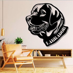 Labrador Dxf Svg Png Files , Labrador Dog Face Wall Decor Cut File for ...