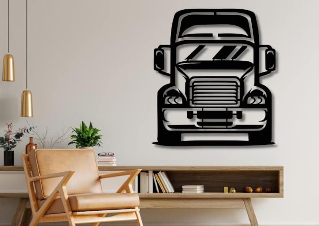 Semi Truck Dxf , Svg , Png , Files , Semi , Truck , Wall , Art , Trucks ...