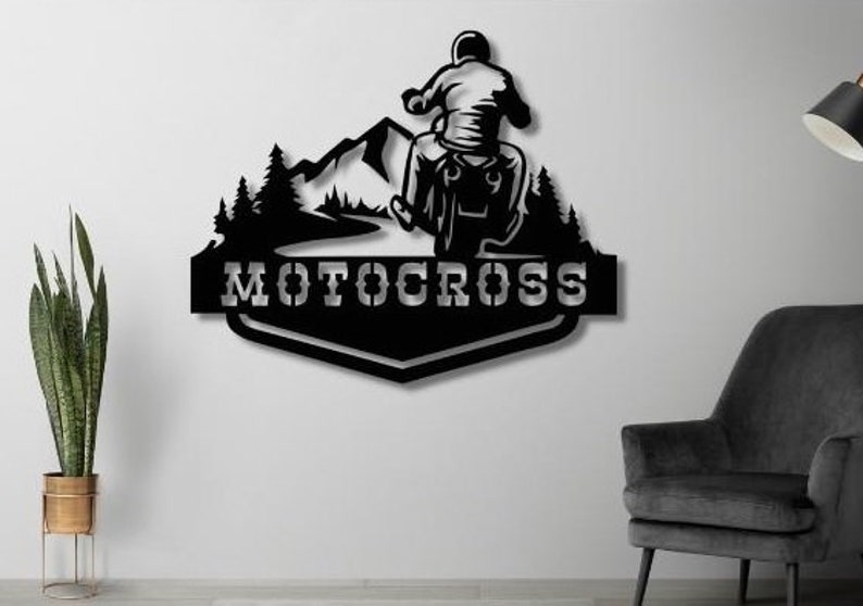 Motocross Dxf Svg Files Wall Art Laser Cut Biker - Etsy