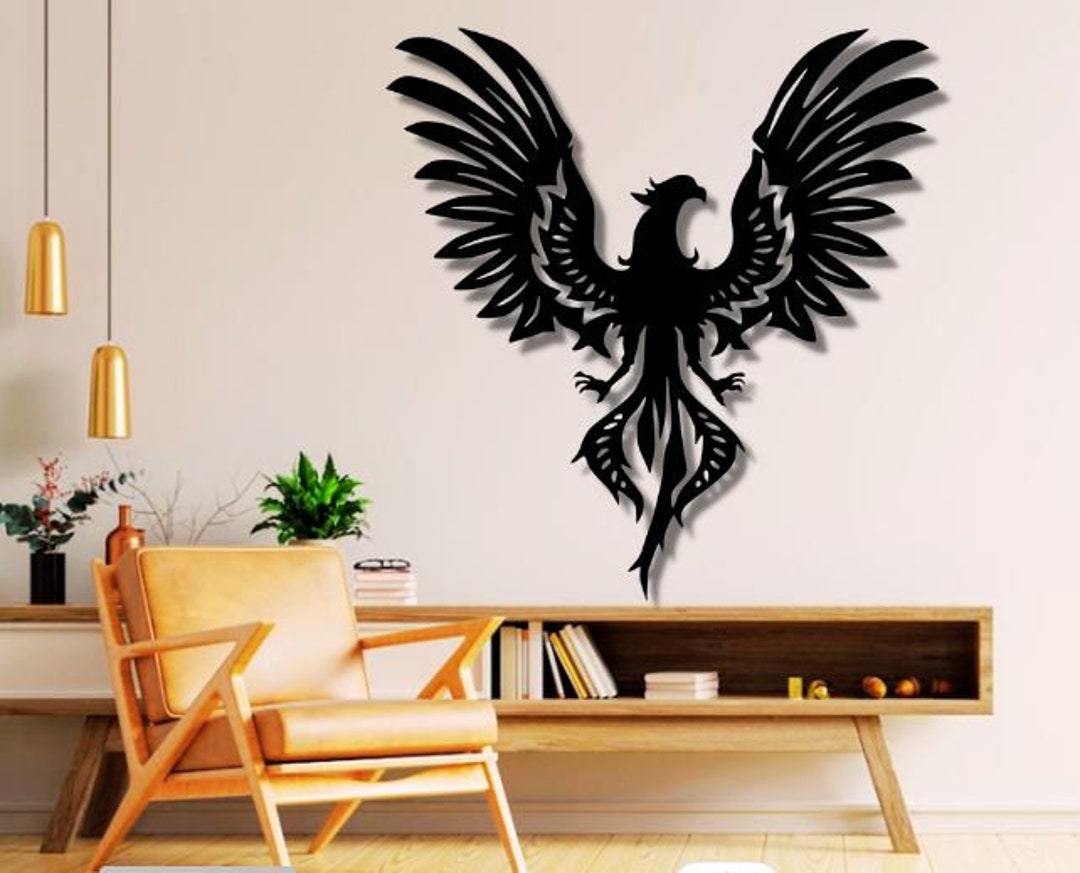 Phoenix Dxf , Svg , Png , Files , Wings , Rising , Bird , Vectorel ...