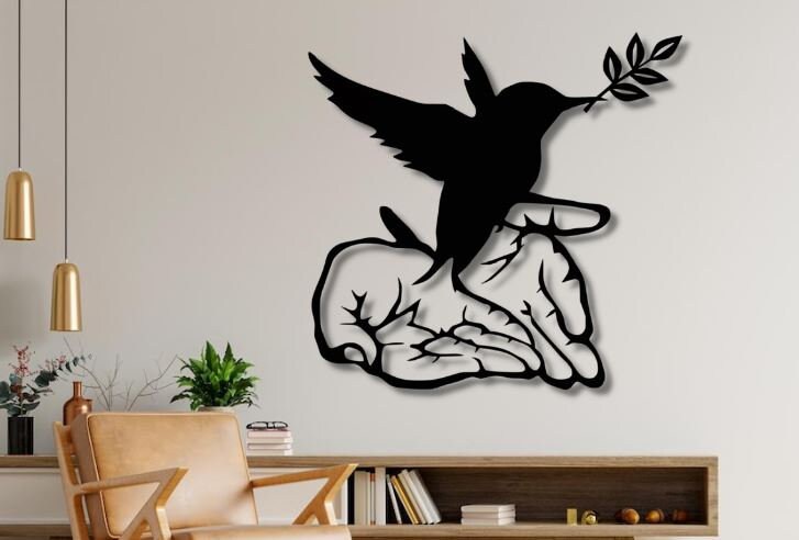 Bird Fly Dxf Svg Png Files Wall Art Handful Bird - Etsy