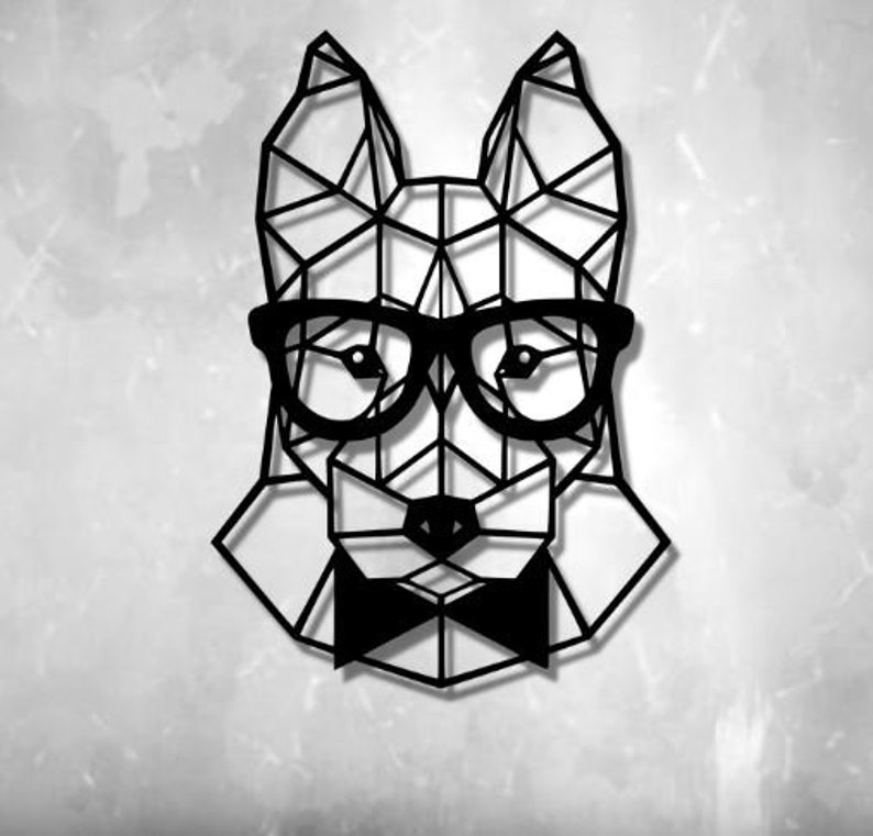 Bulldog Dxf Svg Png Files Bulldog Geometric - Etsy