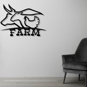 Farm Dxf Svg Png Files , Farm Animals Farmer Sign Hanger Wall Art Cut ...