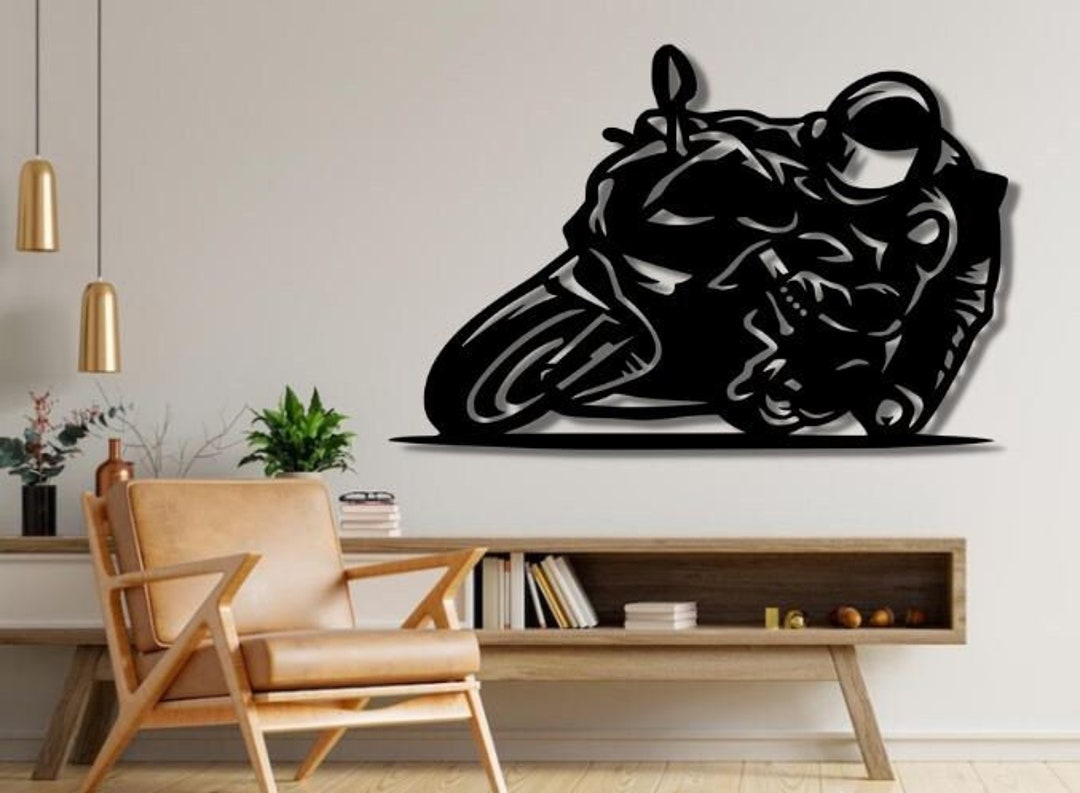 Motor Racer Dxf Svg Png Files Motorcycle Racer Race Moto GP Superbike ...