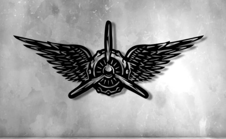 Vintage Airplane Dxf Svg Png Files Plane Wing - Etsy