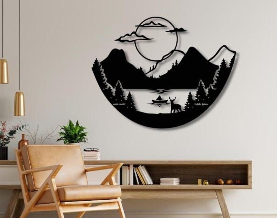 Sunset Nature Dxf , Svg , Png , Files , Wall Art , Laser Cut , Sunset ...