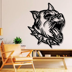Bulldog Dxf Svg Png Files Dog Angry Wild Beware - Etsy