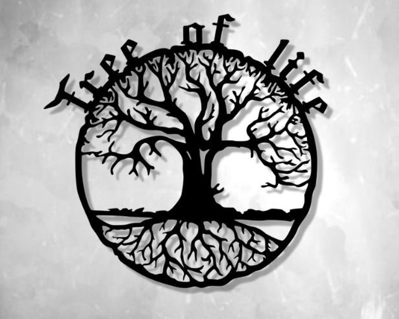 Tree of Life Metal Wall Art Design (SVG, DXF, PNG) - Etsy