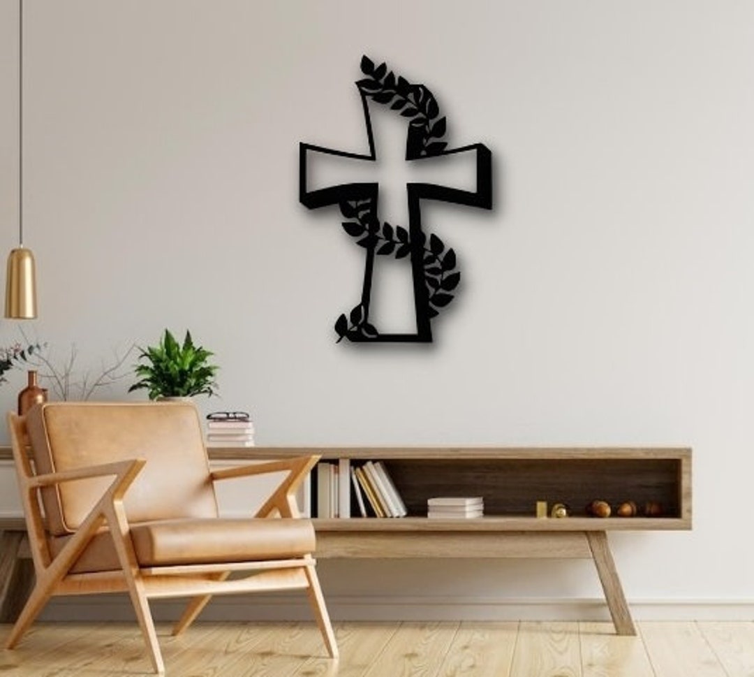 Cross With Flower Dxf Svg Png Files Jesus Cross Old - Etsy