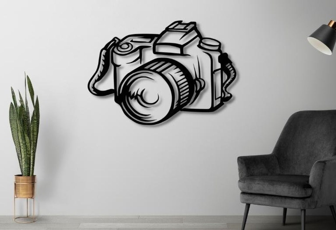 Camera Metal Wall Art Files, CNC Laser Cut (svg, Dxf, Png) - Etsy