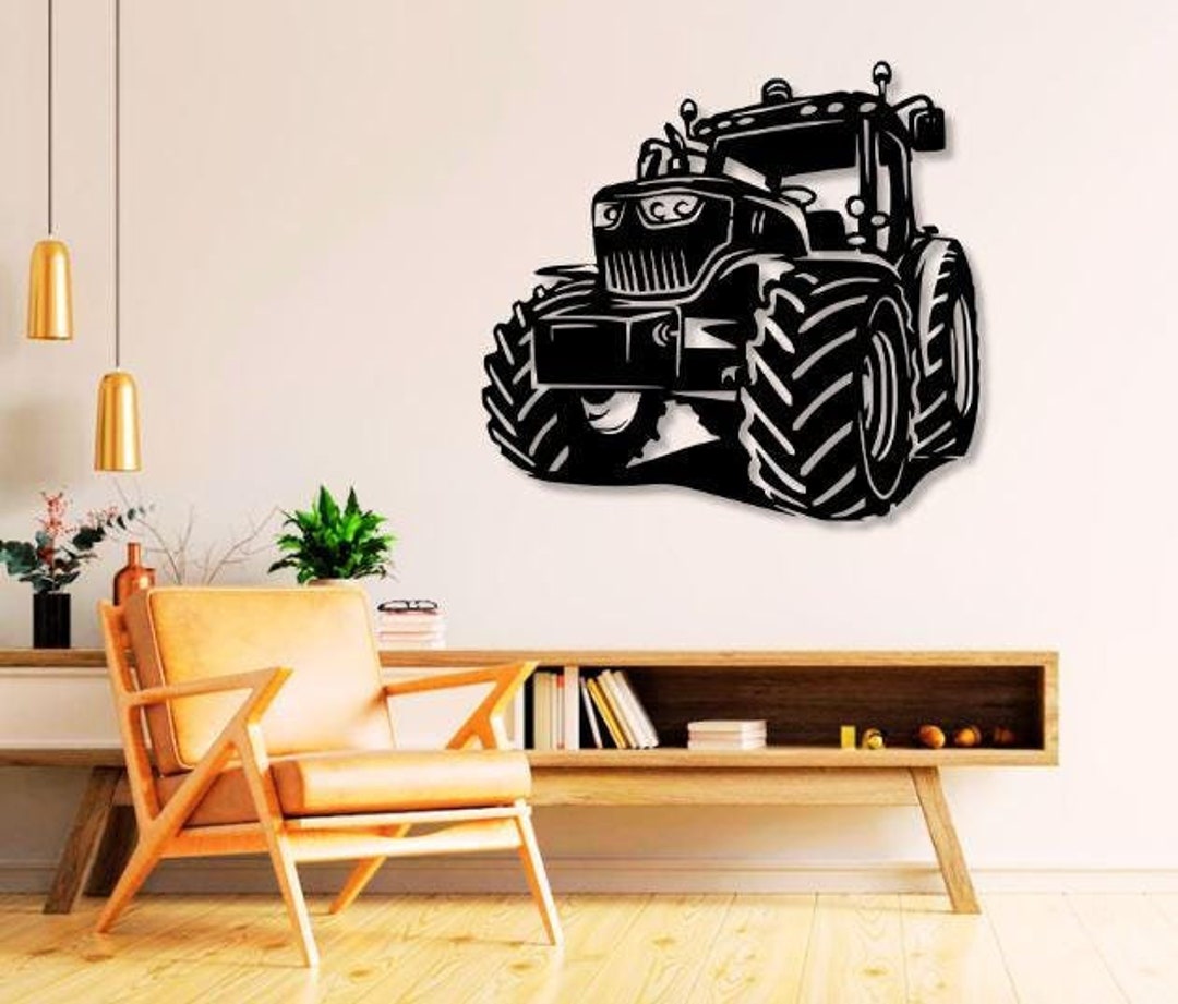 Tractor Dxf Svg Png Files Tractor Wall Art Cut File Vector for Cnc ...