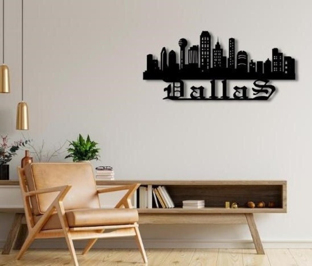 Dallas Skyline Dxf Svg Png Files Laser Cut Dallas - Etsy