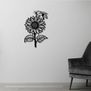 Sunflower Dxf , Svg , Png , Files , Bee , Sunflower , Sunflowers , Cut ...