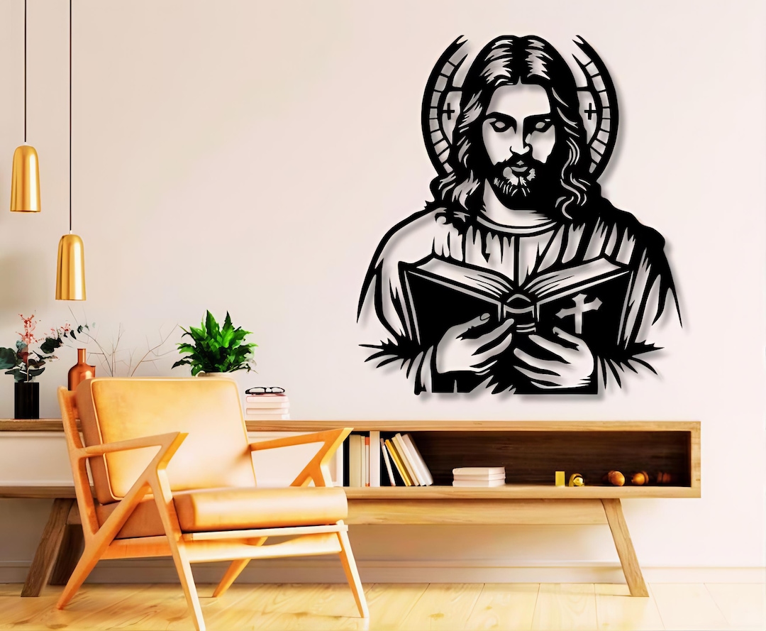 Jesus Dxf Svg Png Files , Jesus Svg , Bible , Wall Art , Jesus Christ ...