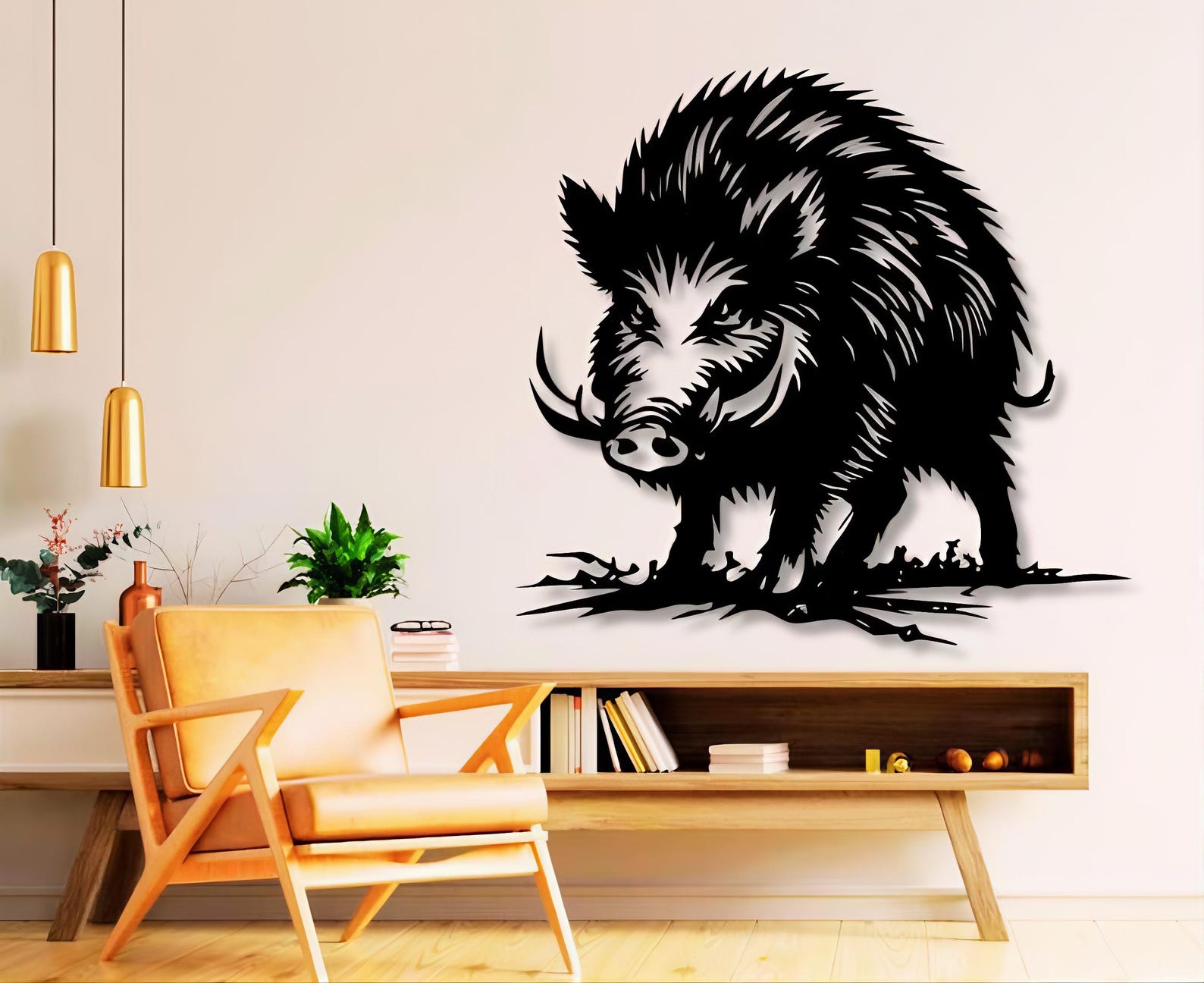 Wild Boar Wall Art, Vector Cut File (SVG, DXF, PNG) - Etsy