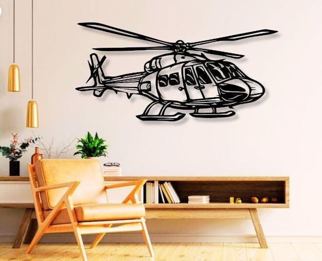 Helicopter Dxf Svg Png Files Helicopter Design Wall Art Cut File for ...