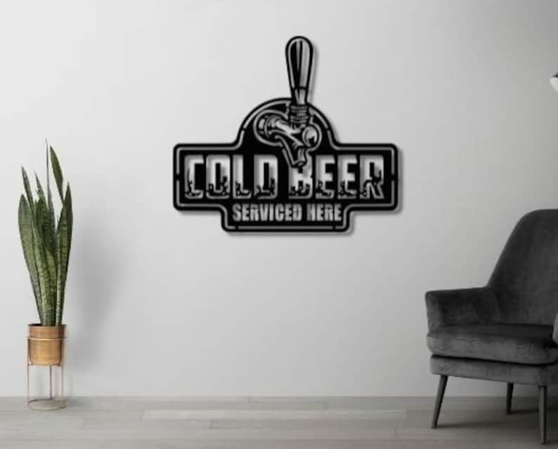 Cold Beer Dxf Svg Png Files Laser Cut Beer Sign - Etsy