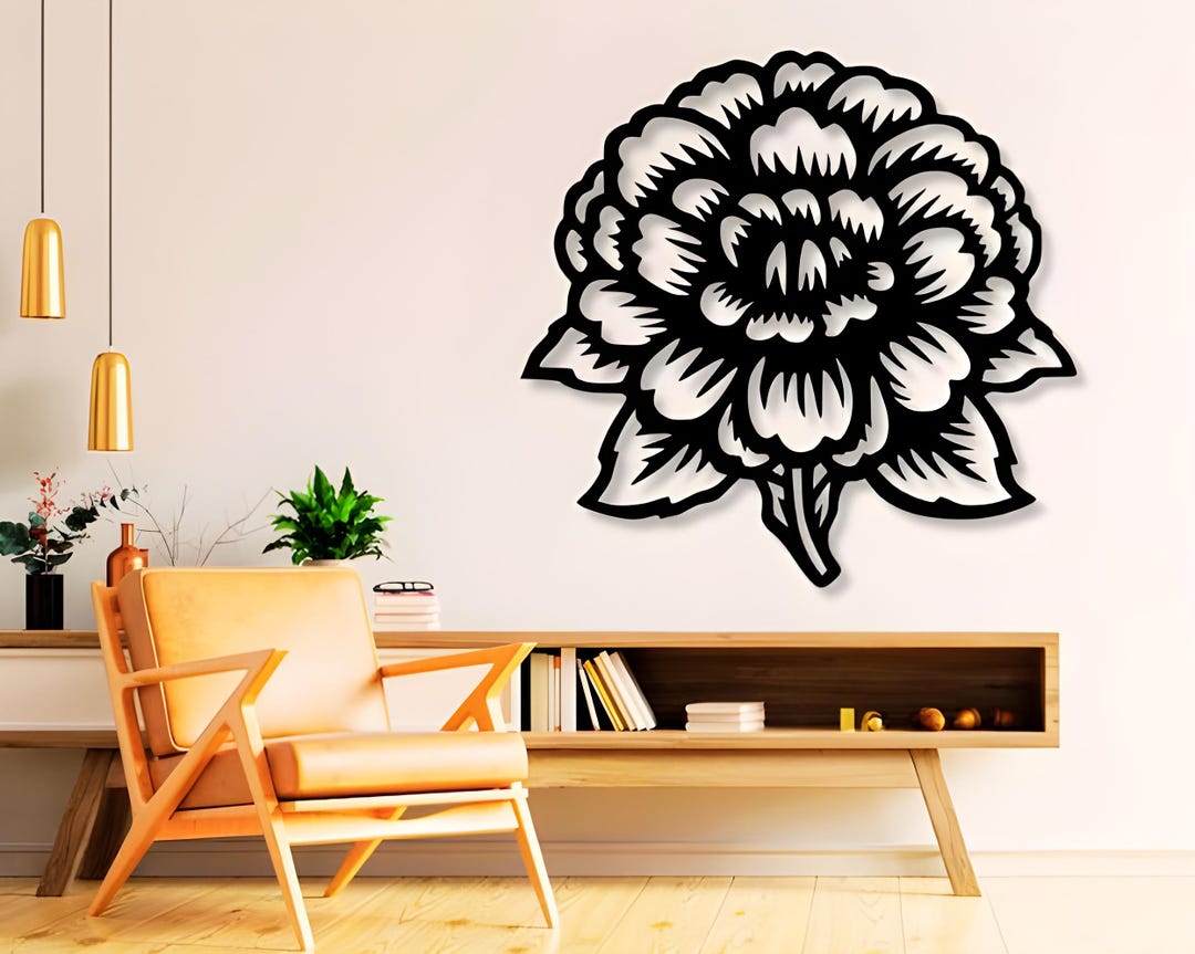 Archivos SVG, DXF y PNG de flor de loto para cortar arte vectorial para ...
