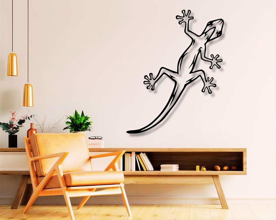Lizard Dxf Svg Png Files Gecko Lizard Vector Cut File for Cnc Plasma ...
