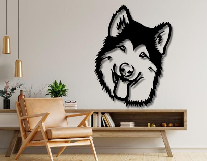 Husky Dxf Svg Png Files Husky Dog Wall Art Cut - Etsy