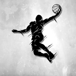 Basketball Player Dxf Svg Png Files Basketball Basket Ball Hoop , Dunk ...