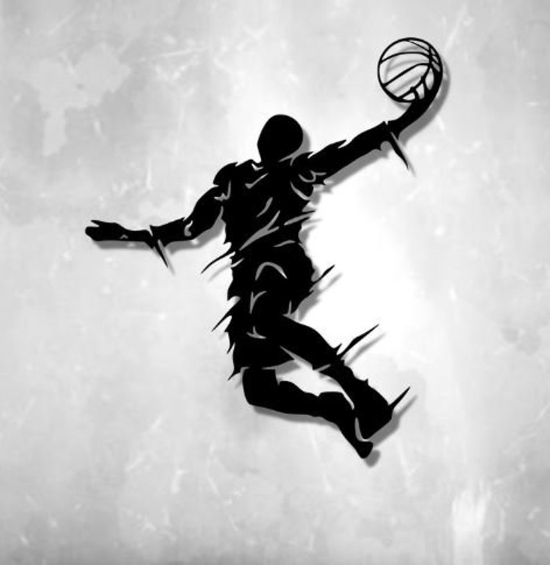Basketball Player Dxf Svg Png Files Basketball - Etsy