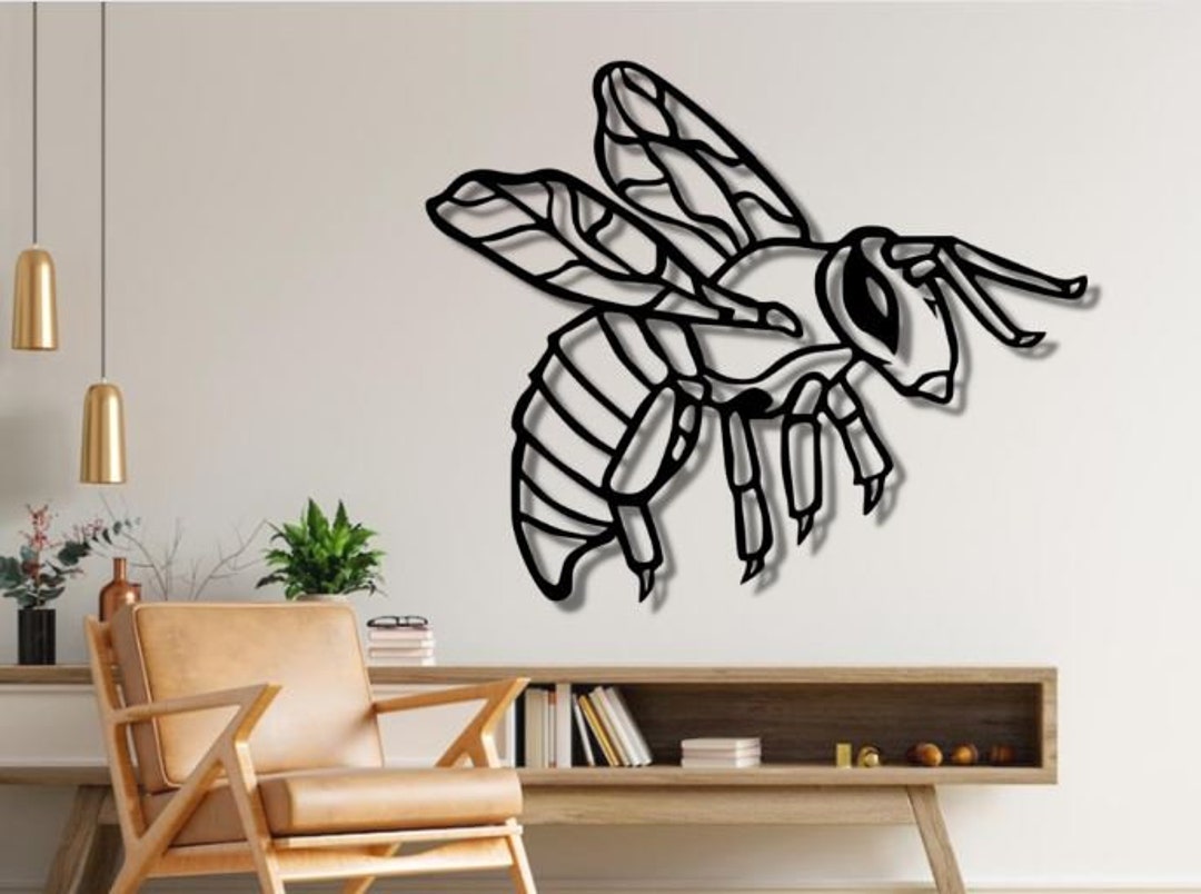 Bee Dxf Svg Png Files Bee Wall Art Cut File - Etsy