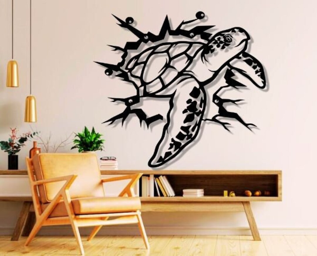 Turtle Dxf Svg Png Files Turtle Wall Art Cut File for Cnc Plasma Laser ...