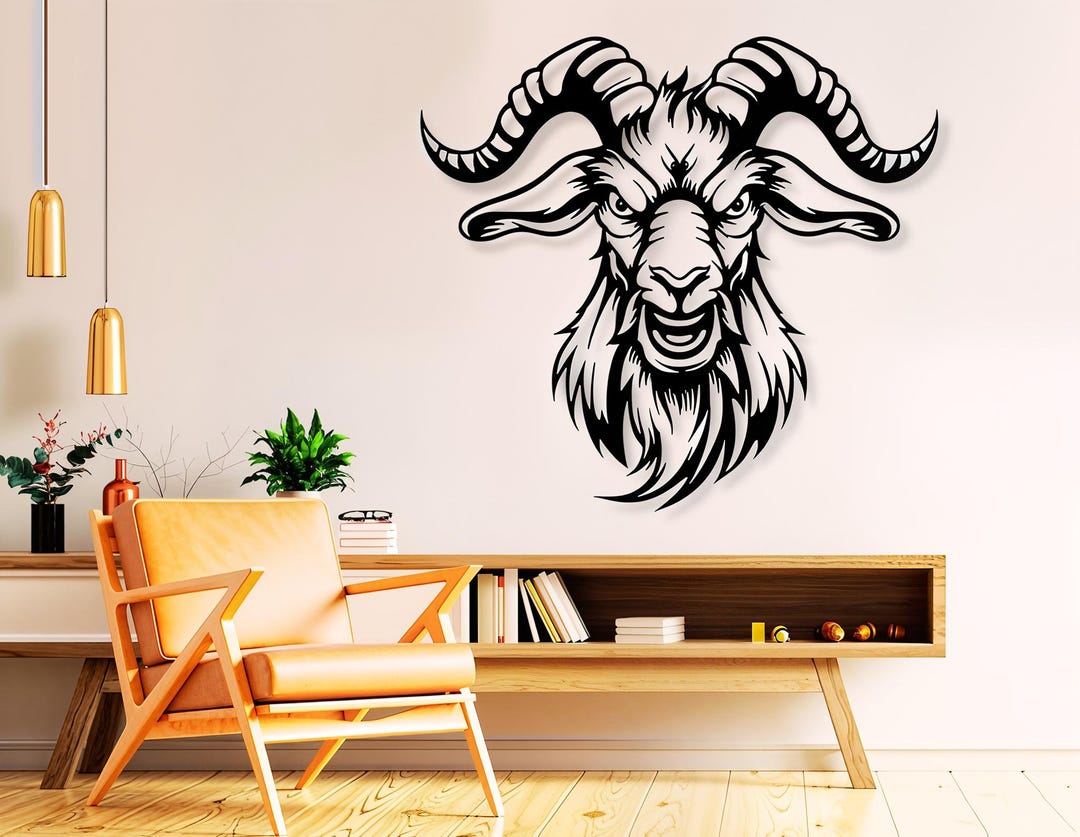 Goat Head Vector Art, CNC Plasma Laser Cut File (svg, Dxf, Png) - Etsy