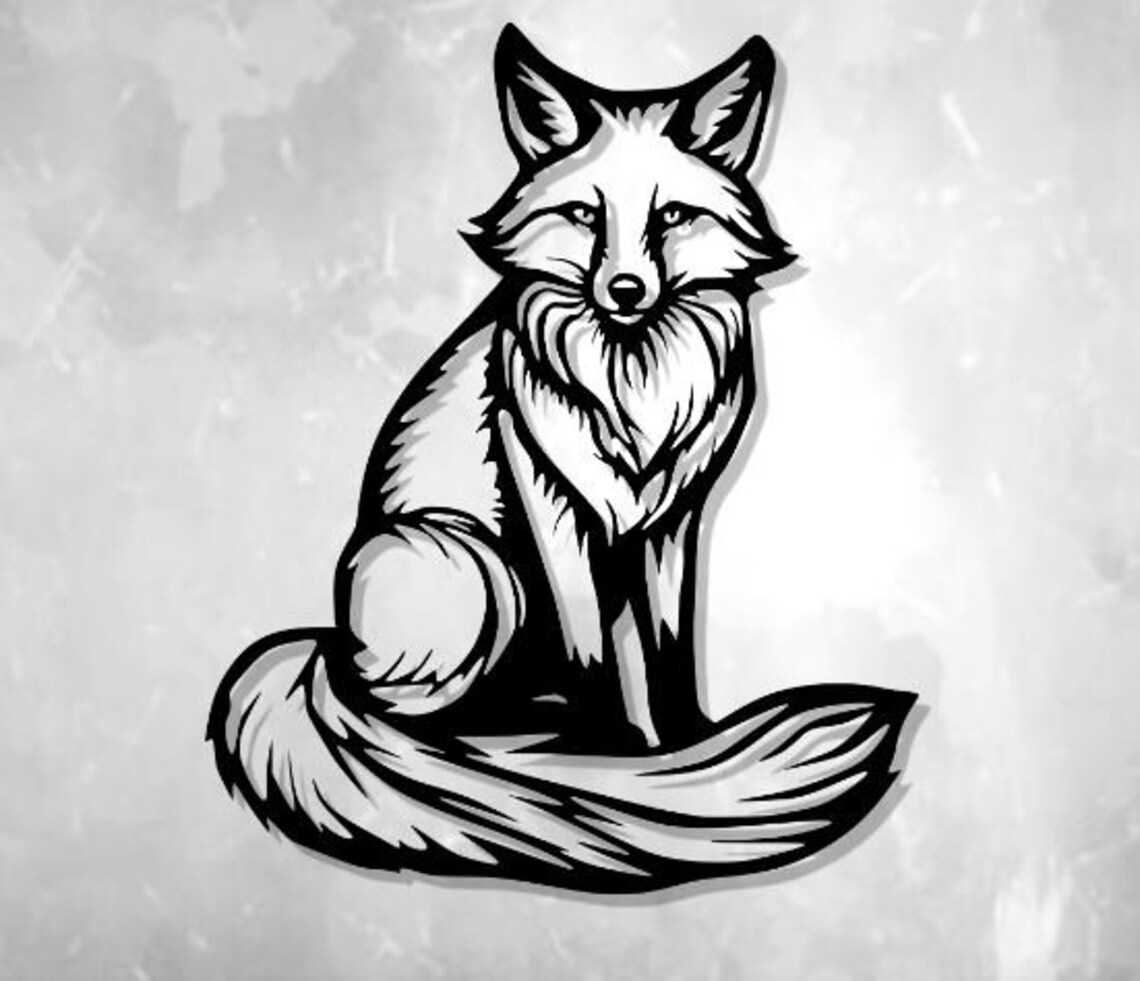 Fox Dxf Svg Png Files Metal Wall Art, CNC Laser Cut Files - Etsy