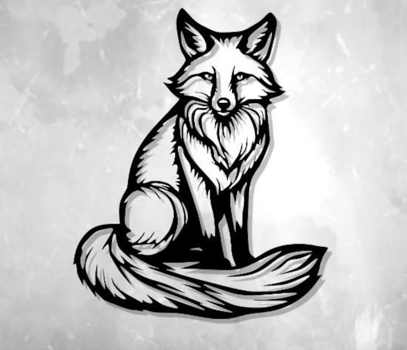 Fox Dxf Svg Png Files Metal Wall Art, CNC Laser Cut Files - Etsy