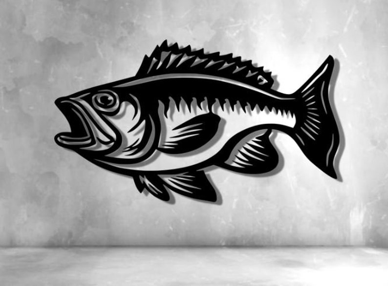 Fish Dxf Svg Png Files Fish Fisher Fishing Bone - Etsy