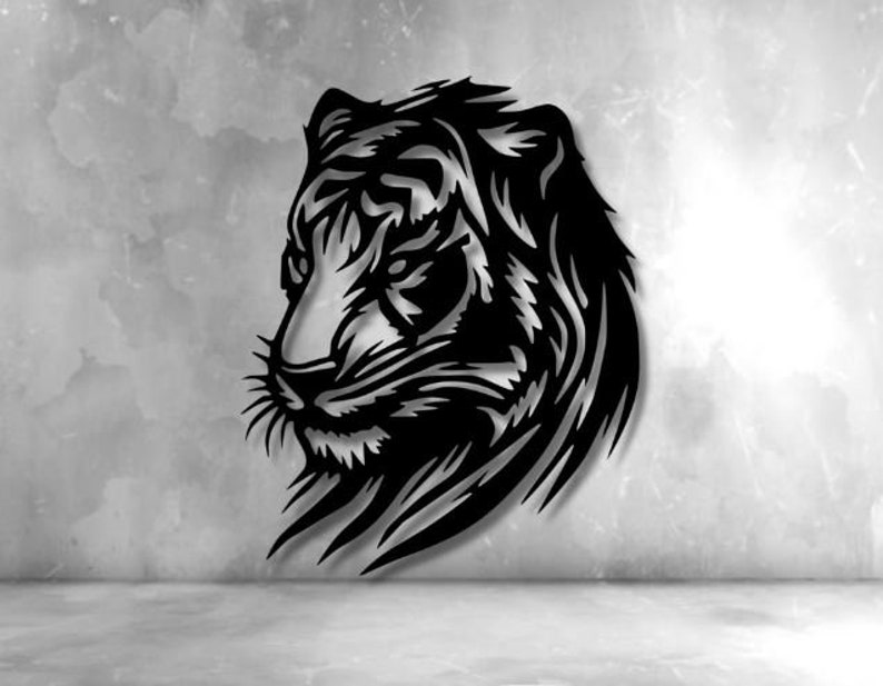 Lion Dxf Svg Png Files Lion Head Face Wall Art - Etsy